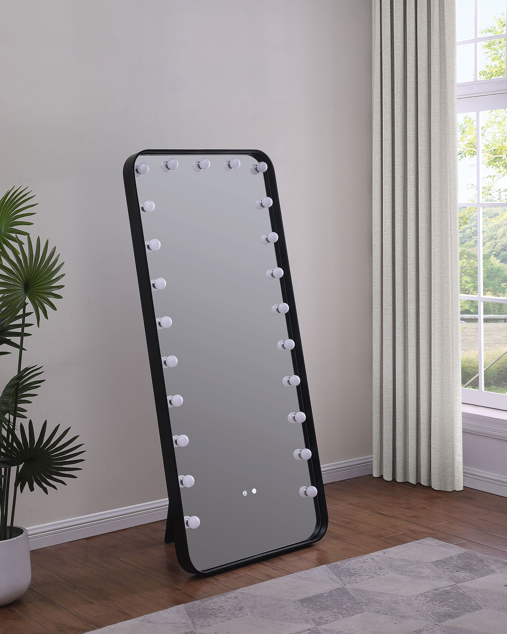 Canton 32 x 71 Inch LED Standing Mirror with Speakers Black – Furniture ...